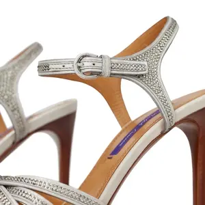 Ralph Lauren Kieran 95 Mm Embellished Suede Sandal