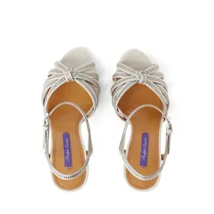 Ralph Lauren Kieran 95 Mm Embellished Suede Sandal