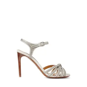 Ralph Lauren Kieran 95 Mm Embellished Suede Sandal
