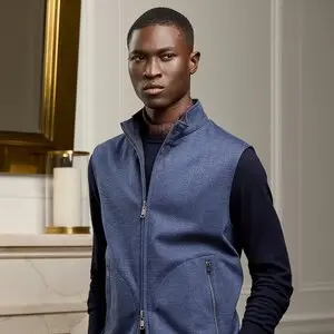 Ralph Lauren Reversible Houndstooth Hybrid Vest - Navy Houndstooth