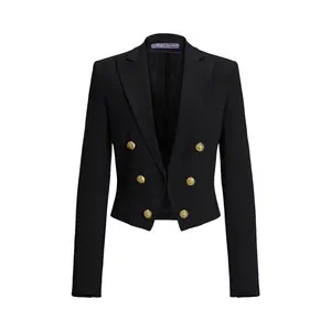 Ralph Lauren Spencer Wool Crepe Jacket