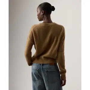 Ralph Lauren Cashmere-blend Jersey Crewneck Sweater - Camel