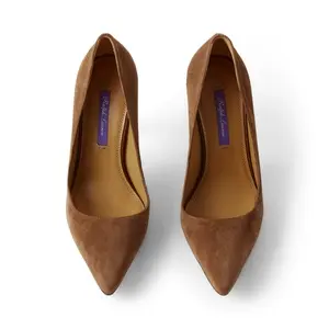 Ralph Lauren Tenney 95 Mm Goat-suede Pump