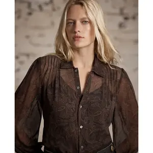 Ralph Lauren Paisley Silk Tie-back Blouse