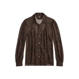 Ralph Lauren Paisley Silk Tie-back Blouse