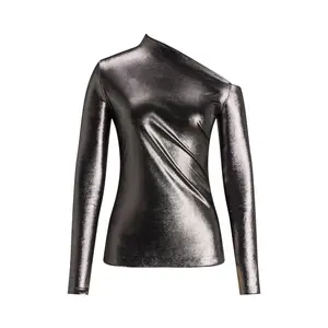Ralph Lauren Metallic Jersey Long-sleeve Top - Asteroid