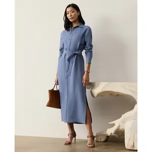 Ralph Lauren Vicki Linen Day Dress - Cornflower