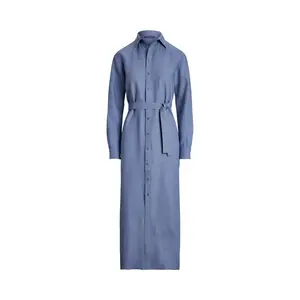 Ralph Lauren Vicki Linen Day Dress - Cornflower