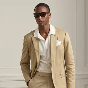 Ralph Lauren Kent Hand-tailored Sateen Suit Jacket - Light Tan