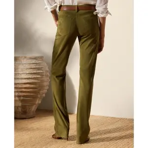 Ralph Lauren Scottie Perforated Lamb-suede Pant