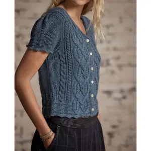 Ralph Lauren Linen-blend Cable-knit Top
