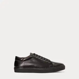 Ralph Lauren Severn Calfskin Sneaker - Black/black