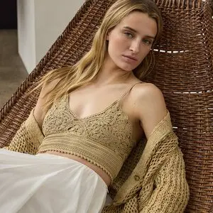 Ralph Lauren Hand-crocheted Floral Silk Bralette - Light Sand
