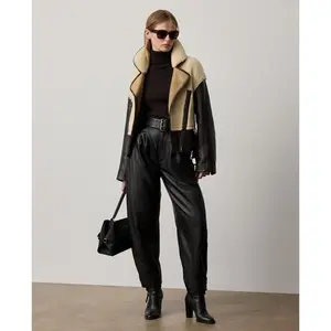 Ralph Lauren Jeanne Lambskin Pant