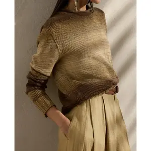 Ralph Lauren Ombré Linen-blend Rollneck Sweater