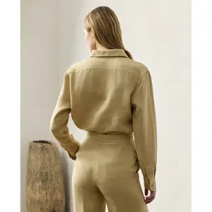 Ralph Lauren Adrien Relaxed Fit Linen Shirt - Light Sand