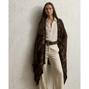 Ralph Lauren Textured Silk-blend Ruana Sweater