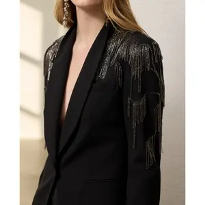 Ralph Lauren Tamara Embellished Wool Crepe Jacket