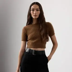 Ralph Lauren Cashmere-alpaca-blend Cropped Sweater