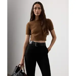 Ralph Lauren Cashmere-alpaca-blend Cropped Sweater