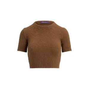 Ralph Lauren Cashmere-alpaca-blend Cropped Sweater