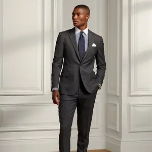 Ralph Lauren Gregory Hand-tailored Wool Twill Suit - Charcoal