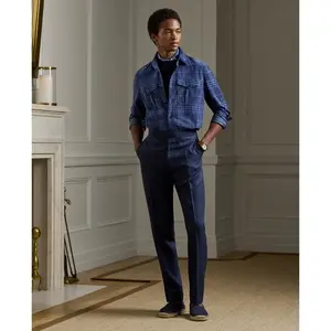 Ralph Lauren Plaid-print Suede Overshirt
