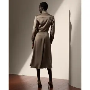 Ralph Lauren Aniyah Washed Charmeuse Day Dress