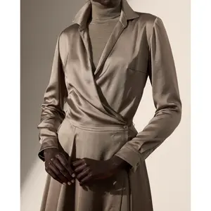 Ralph Lauren Aniyah Washed Charmeuse Day Dress