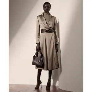 Ralph Lauren Aniyah Washed Charmeuse Day Dress