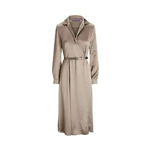 Ralph Lauren Aniyah Washed Charmeuse Day Dress