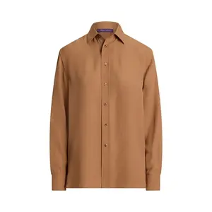Ralph Lauren Adrien Relaxed Fit Crepe Georgette Shirt