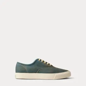 Ralph Lauren Washed Canvas Sneaker - Faded Blue