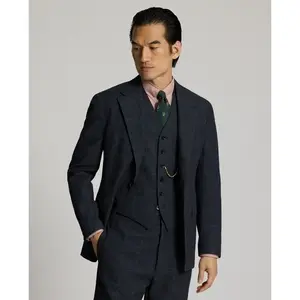 Ralph Lauren Indigo Checked Suit Jacket