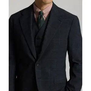 Ralph Lauren Indigo Checked Suit Jacket