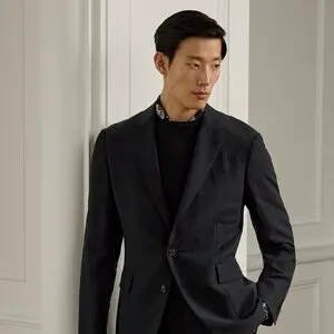 Ralph Lauren Kent Hand-tailored Silk-linen Jacket - Black