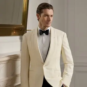Ralph Lauren Gregory Handmade Wool Dinner Jacket - Cream