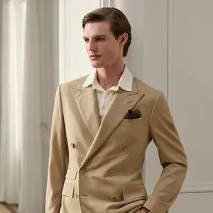 Ralph Lauren Kent Hand-tailored Wool Gabardine Jacket - Tan