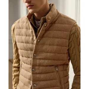 Ralph Lauren Quilted Tweed Down Vest