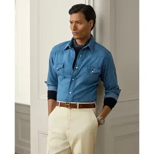 Ralph Lauren Cotton-linen Denim Western Shirt