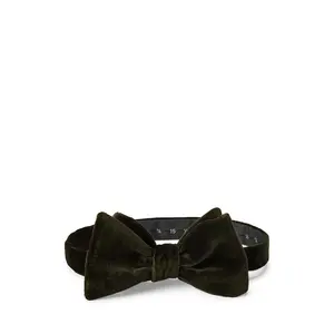Ralph Lauren Pre-tied Velvet Bow Tie - Loden
