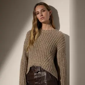 Ralph Lauren Rib-knit Mouliné Cashmere-silk Sweater