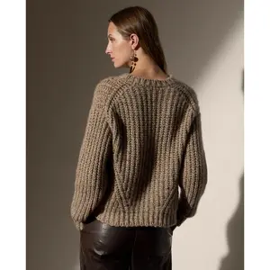 Ralph Lauren Rib-knit Mouliné Cashmere-silk Sweater