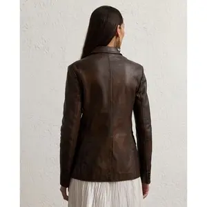 Ralph Lauren Tomasso Distressed Leather Jacket