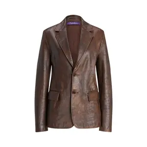 Ralph Lauren Tomasso Distressed Leather Jacket