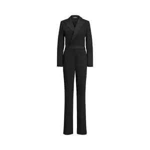 Ralph Lauren Tenney Wool Gabardine Tuxedo Jumpsuit