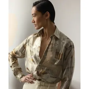Ralph Lauren Evelina Equestrian-print Lamé Shirt