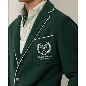 Ralph Lauren Hand-tailored Embroidered Terry Blazer