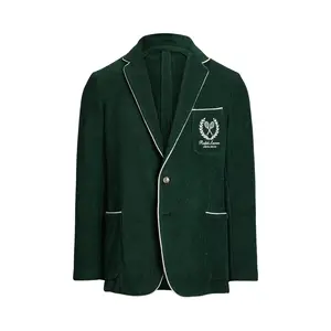Ralph Lauren Hand-tailored Embroidered Terry Blazer