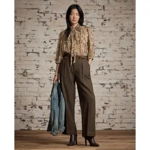 Ralph Lauren Floral-print Crinkled Silk Blouse